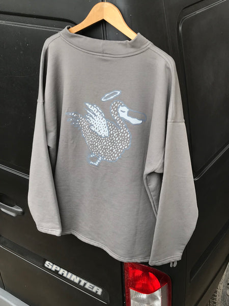 Men's Boatneck Sweatshirt - Pebble Grey – Flying Dodo Clothing Co