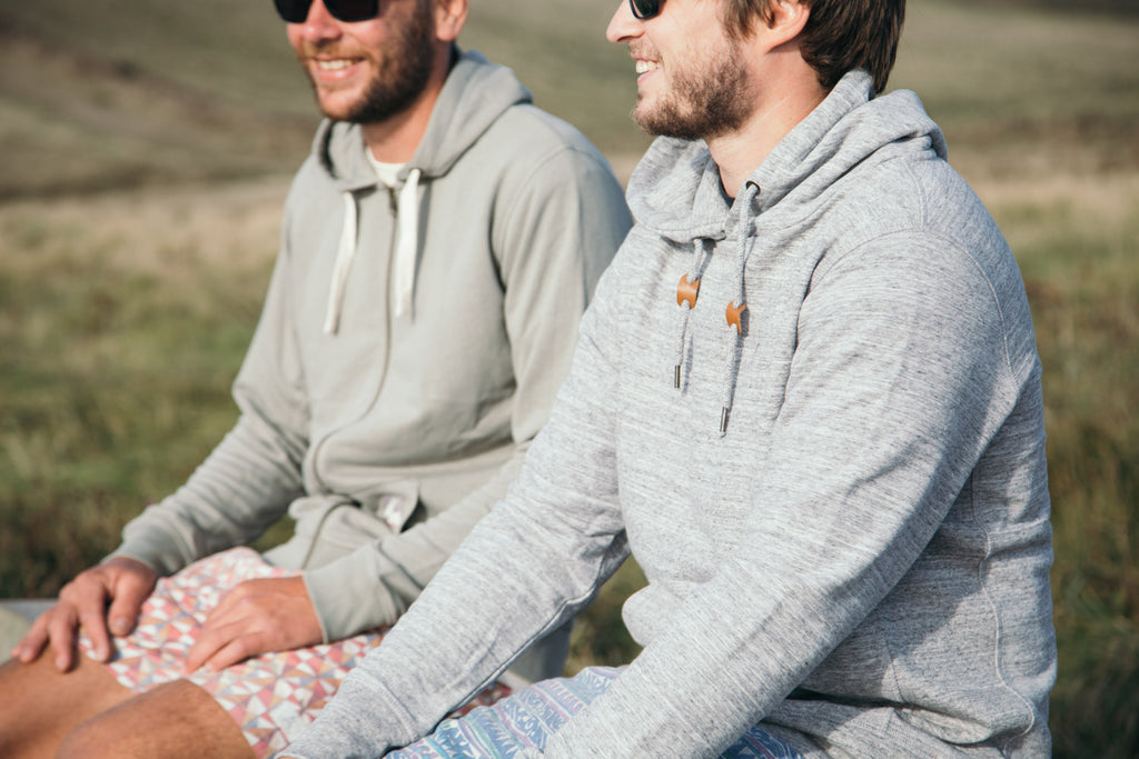 Men's Organic Cotton Heavyweight 'Bolster' Hoodie - Granite – Flying Dodo Clothing Co